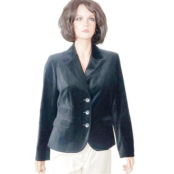 LOFT | Jackets & Coats | Loft Black Velvet Blazer | Poshmark